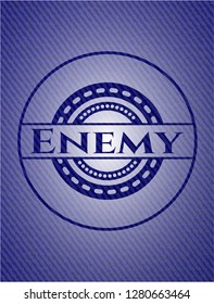 Enemy Emblem Denim Texture Stock Vector (Royalty Free) 1280663464 ...