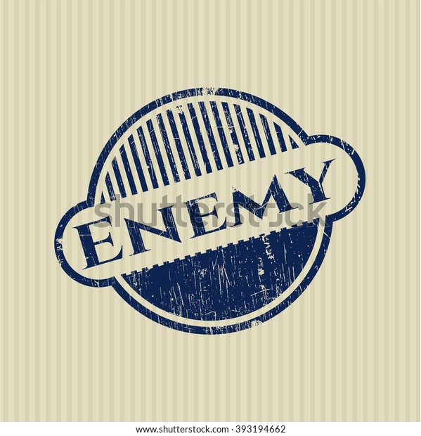 Enemy Rubber Grunge Texture Seal Stock Vector (Royalty Free) 393194662 ...