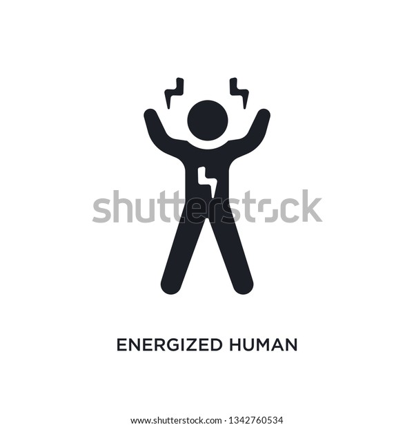 Energized Human Isolated Icon Simple Element Stock Vector (Royalty Free ...