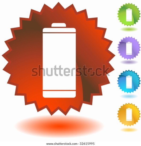 Energy Badge Battery Stock Vector (Royalty Free) 32615995 | Shutterstock