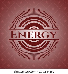 Energy Badge Red Background Stock Vector (Royalty Free) 1141584452