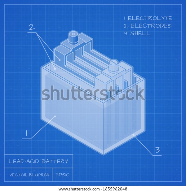 Energy Battery Principle Construction Layout Isometric Stock Vector ...