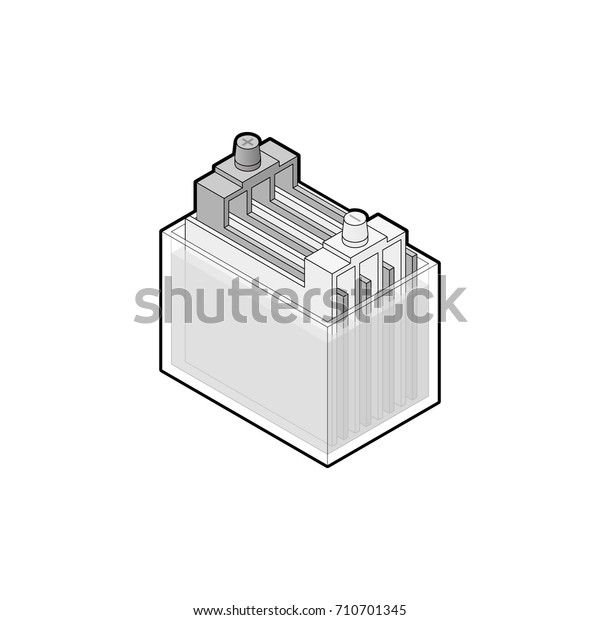 Energy Battery Principle Construction Layout Isometric Stock Vector ...