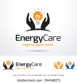 Energy Care Logo Template Design Vector Stock Vector (Royalty Free ...