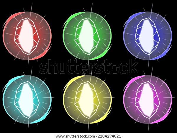 Energy Core Vector Illustration Set Red Stock Vector (Royalty Free ...