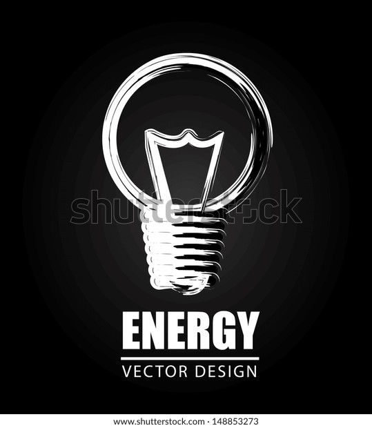 Energy Design Over Black Background Vector: เวกเตอร์สต็อก (ปลอดค่า ...