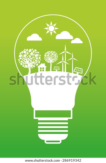 Energy Design Over Green Background Vector Stock Vector (Royalty Free ...