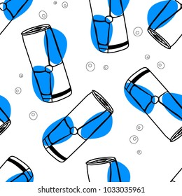 Energy Drink Vector Seamless Pattern Stock Vector (Royalty Free) 1033035961