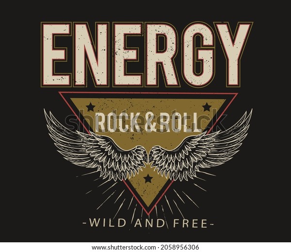 Energy Eagle Wing Vector T Shirt Stock Vector (Royalty Free) 2058956306 ...