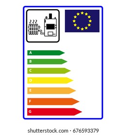 Energy Efficience Label Isolated On White Stock Vector (Royalty Free ...