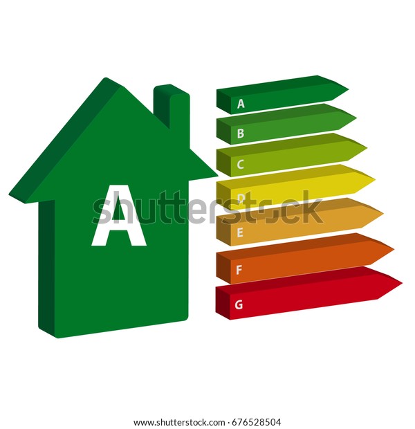 Energy Efficiency Label Isolated On White Stock Vector (Royalty Free ...