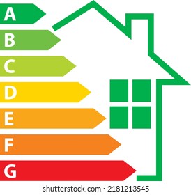 Energy Efficiency Rating Graph Arrows Green Stock Vector (Royalty Free ...