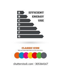 Energy Efficiency Icon Electricity Consumption Symbol Stock Vector ...