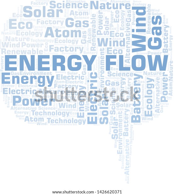 Energy Flow Word Cloud Wordcloud Made Stock Vector (Royalty Free ...
