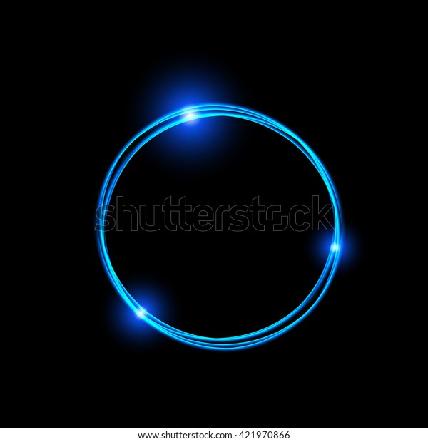 Energy Frame Shining Circle Banner Magic Stock Vector (Royalty Free ...