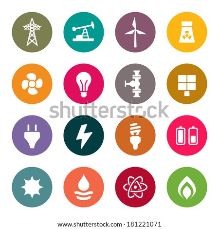 Energy Icon Set Stock-Vektorgrafik (Lizenzfrei) 181221071 – Shutterstock
