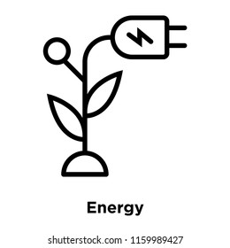 Energy Icon Vector Isolated On White Stock Vector (Royalty Free ...