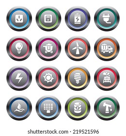 Energy Icons Stock Vector (Royalty Free) 219521596 | Shutterstock
