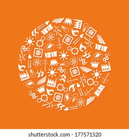 Energy Icons Circle Stock Vector (Royalty Free) 177571520 | Shutterstock
