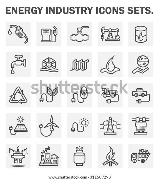 Energy Industry Icons Sets Stock Vector (Royalty Free) 311589293