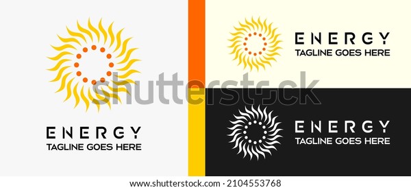 Energy Logo Design Template Sunlight Element Stock Vector (Royalty Free ...