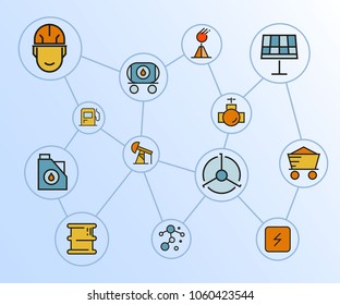 Energy Network Diagram Blue Background Stock Vector (Royalty Free ...