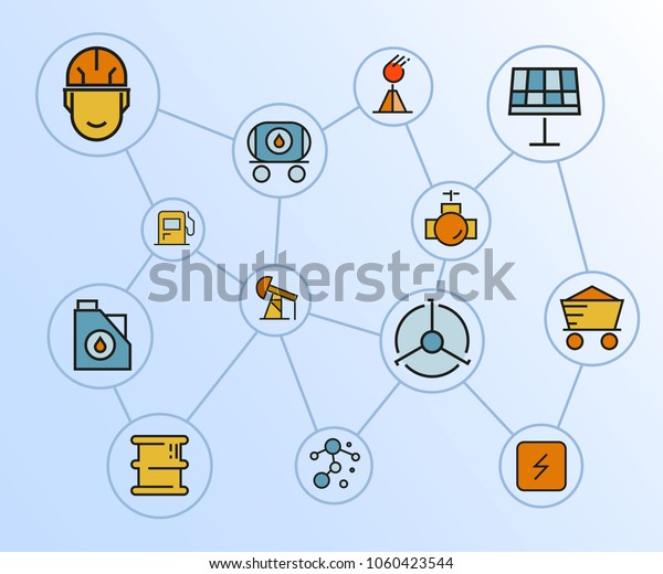 Energy Network Diagram Blue Background Stock Vector (Royalty Free ...