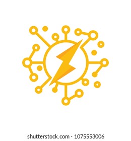 Energy Network Logo Icon Design Stock Vector (Royalty Free) 1075553006