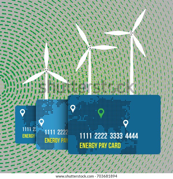 Energy Payment Card Make Payment Electricity Stock Vector (Royalty Free ...