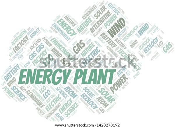 Energy Plant Word Cloud Wordcloud Made Stock Vector (Royalty Free ...