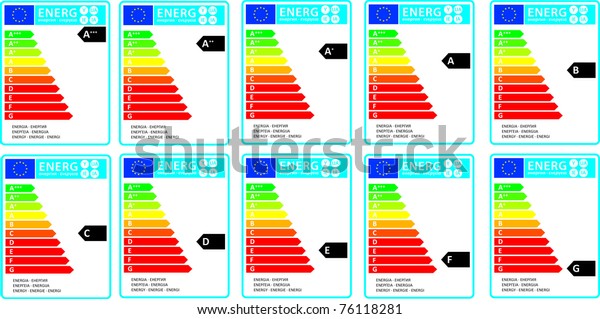 Energy Rating Graph Label Stock Vector (Royalty Free) 76118281 ...