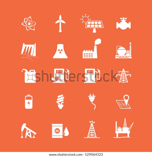 Energy Resources Icon Set Eps10 Vector Stock Vector (Royalty Free ...