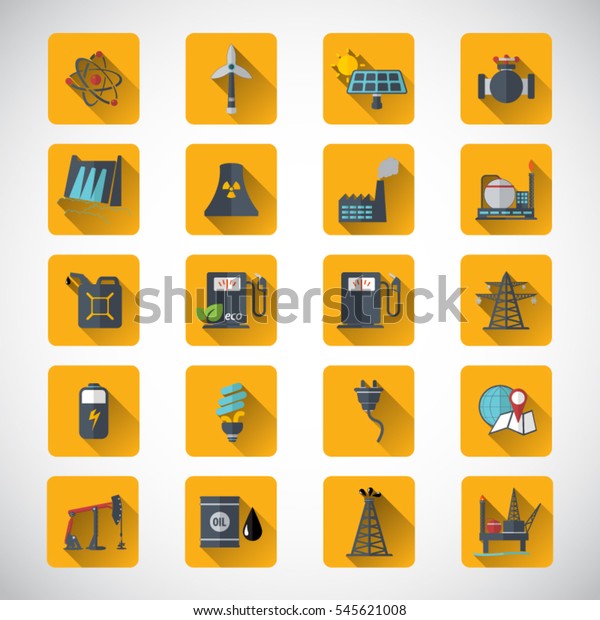 Energy Resources Icon Set Eps10 Vector Stock Vector (Royalty Free ...