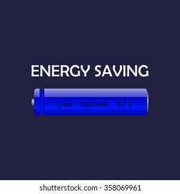 Energy Saving Battery Icon Vector Design Stock Vector (Royalty Free ...