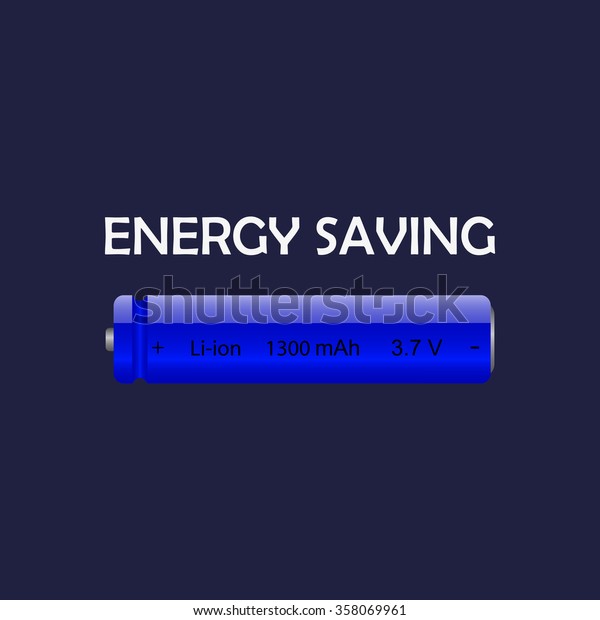 Energy Saving Battery Icon Vector Design Stock Vector (Royalty Free ...