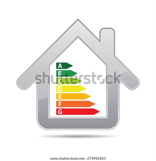 Energy Saving Certificate Icon Green Building Stock Vector (Royalty ...