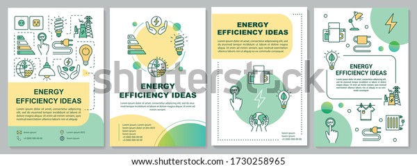 Energy saving ideas brochure template. Electricity economy. Flyer ...