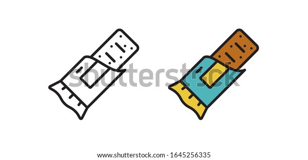 Energy Snack Icon Organic Sweets Protein Stock Vector (Royalty Free ...