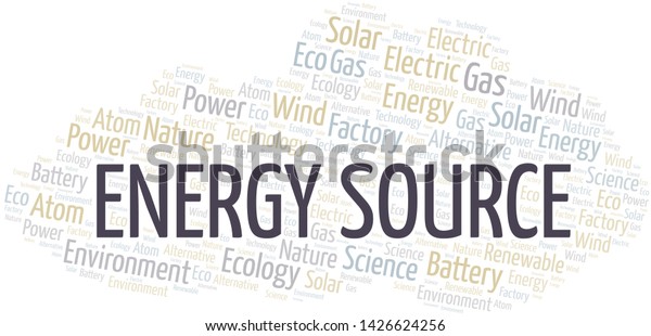 Energy Source Word Cloud Wordcloud Made Stock Vector (Royalty Free ...