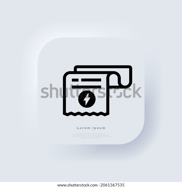Energy Utility Bill Electricity Bill Icon Stock Vector (Royalty Free ...