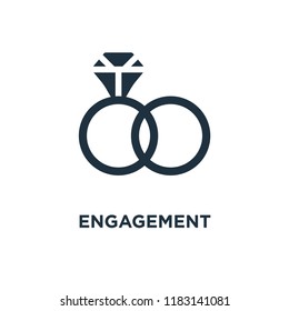 Engagement Icon Black Filled Vector Illustration Stock Vector (Royalty ...