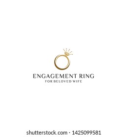 Engagement Ring Logo Icon Illustration Vector Stock Vector (Royalty ...