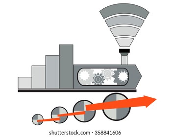 Engine Locomotive Infographic Stock Vector (Royalty Free) 358841606 ...