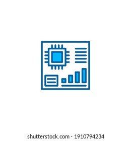 Engine Manager Dashboard Illustration Icon Blue Stock Vector (Royalty ...