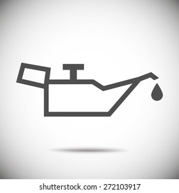 Car Oil Indicator Icon On Black Stock Vector (Royalty Free) 1826913302