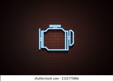 Engine Sign Icon Neon Style On Stock Vector (Royalty Free) 1131775886 ...