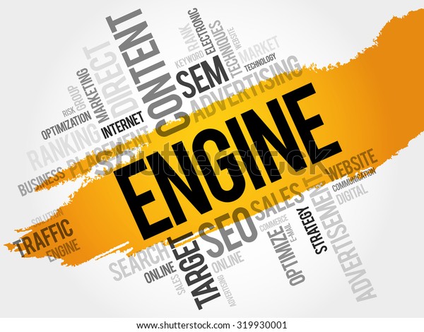 Engine Word Cloud Business Concept Stock Vector (Royalty Free ...