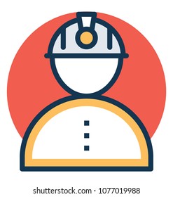 Engineer Avatar Wearing Helmet Stock Vector (Royalty Free) 1077019988 ...