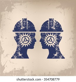 Engineer Brainstorm Design On Old Paper Stock Vector (Royalty Free ...