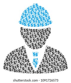 Engineer Composition Dollar Symbols Vector Dollar: เวกเตอร์สต็อก (ปลอด ...